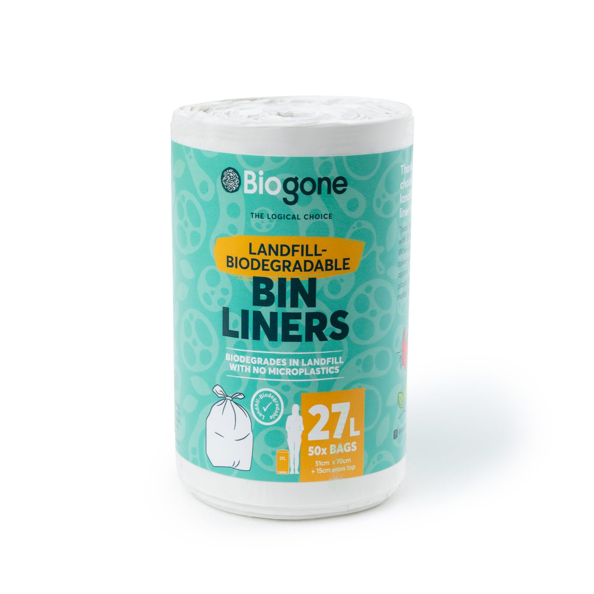 Biogone 27L Bin Liner – Landfill Biodegradable - Biowrap